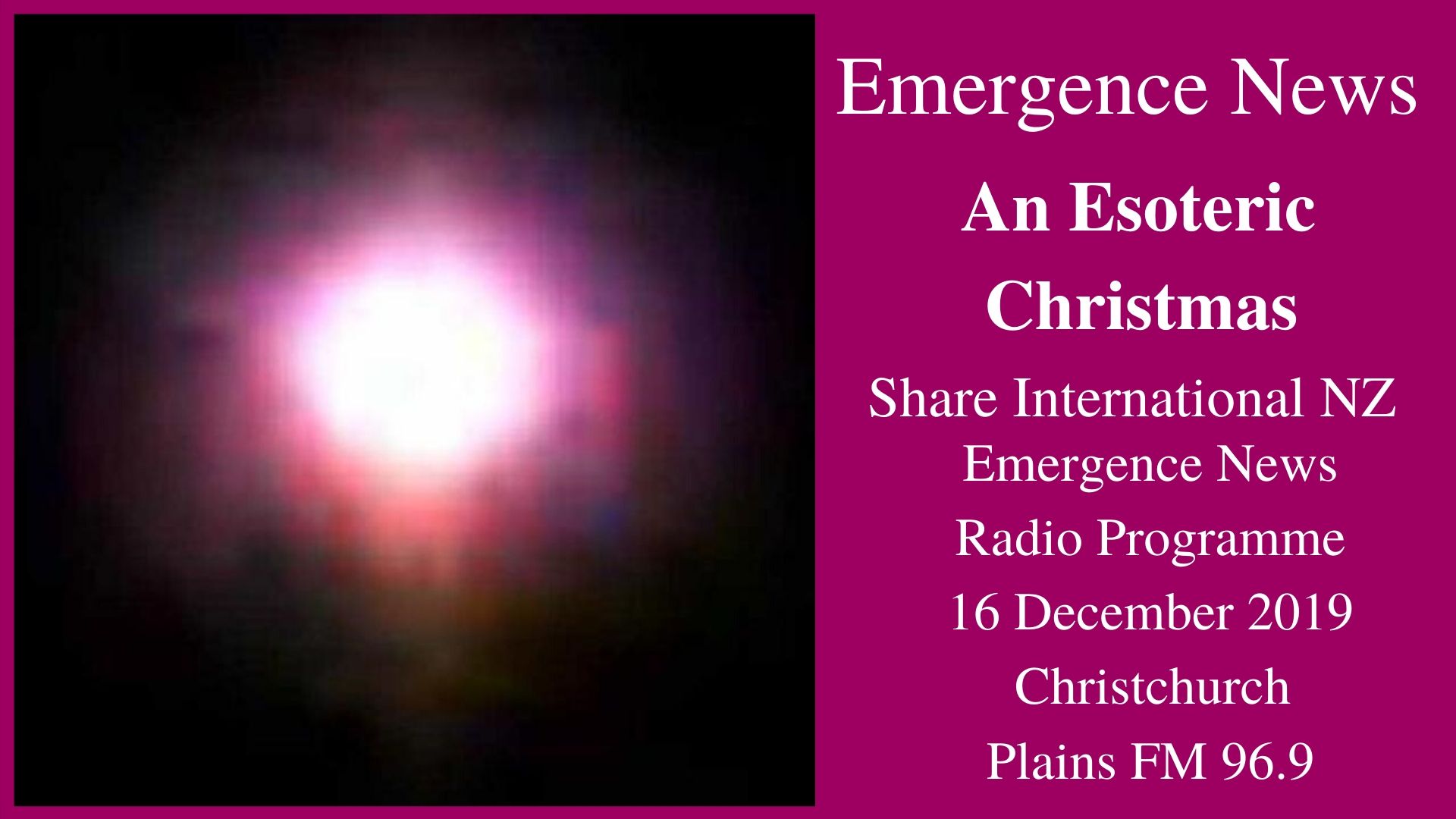 An Esoteric Christmas | Share International NZ