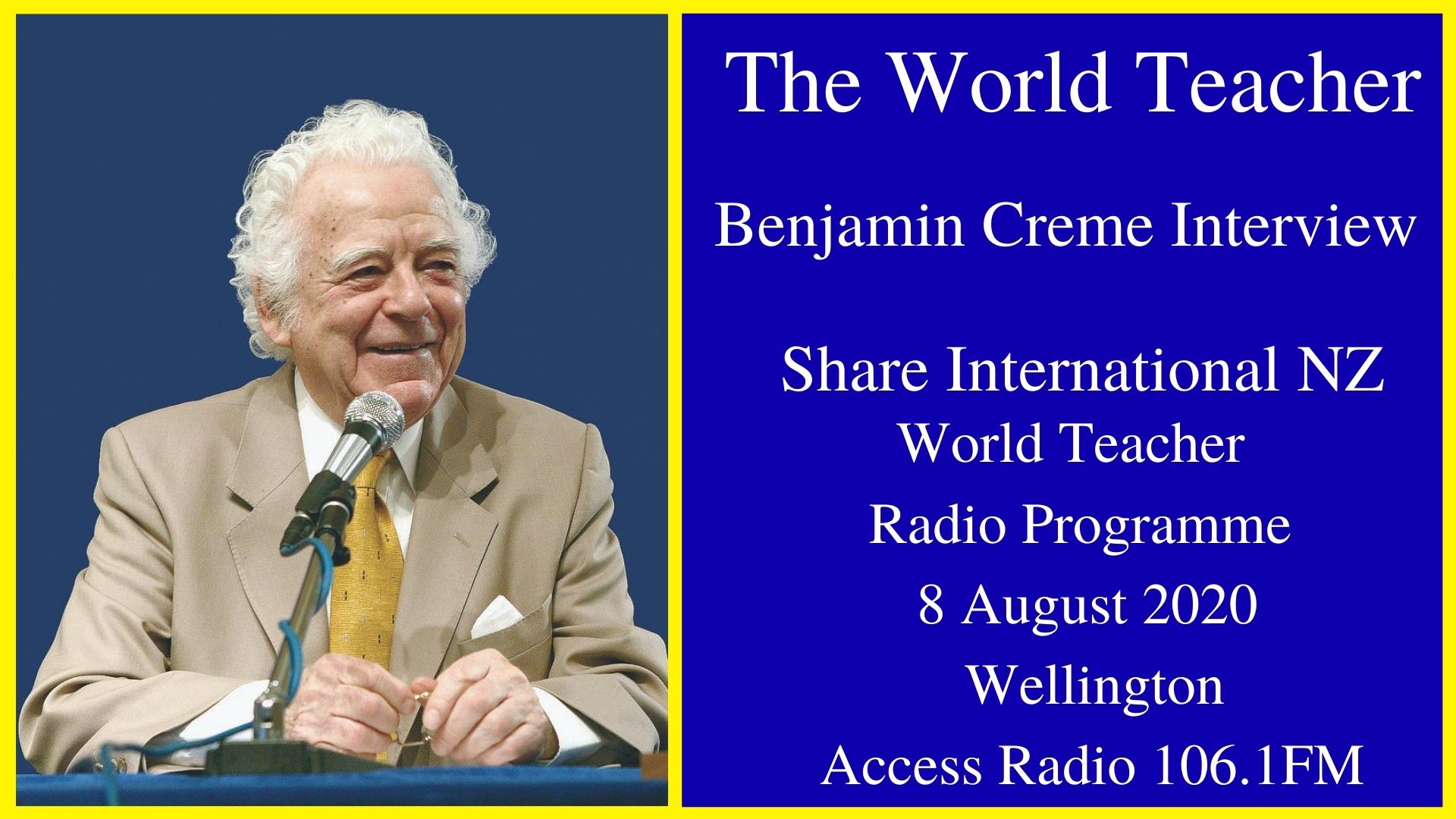 Benjamin Creme Interview | Share International NZ