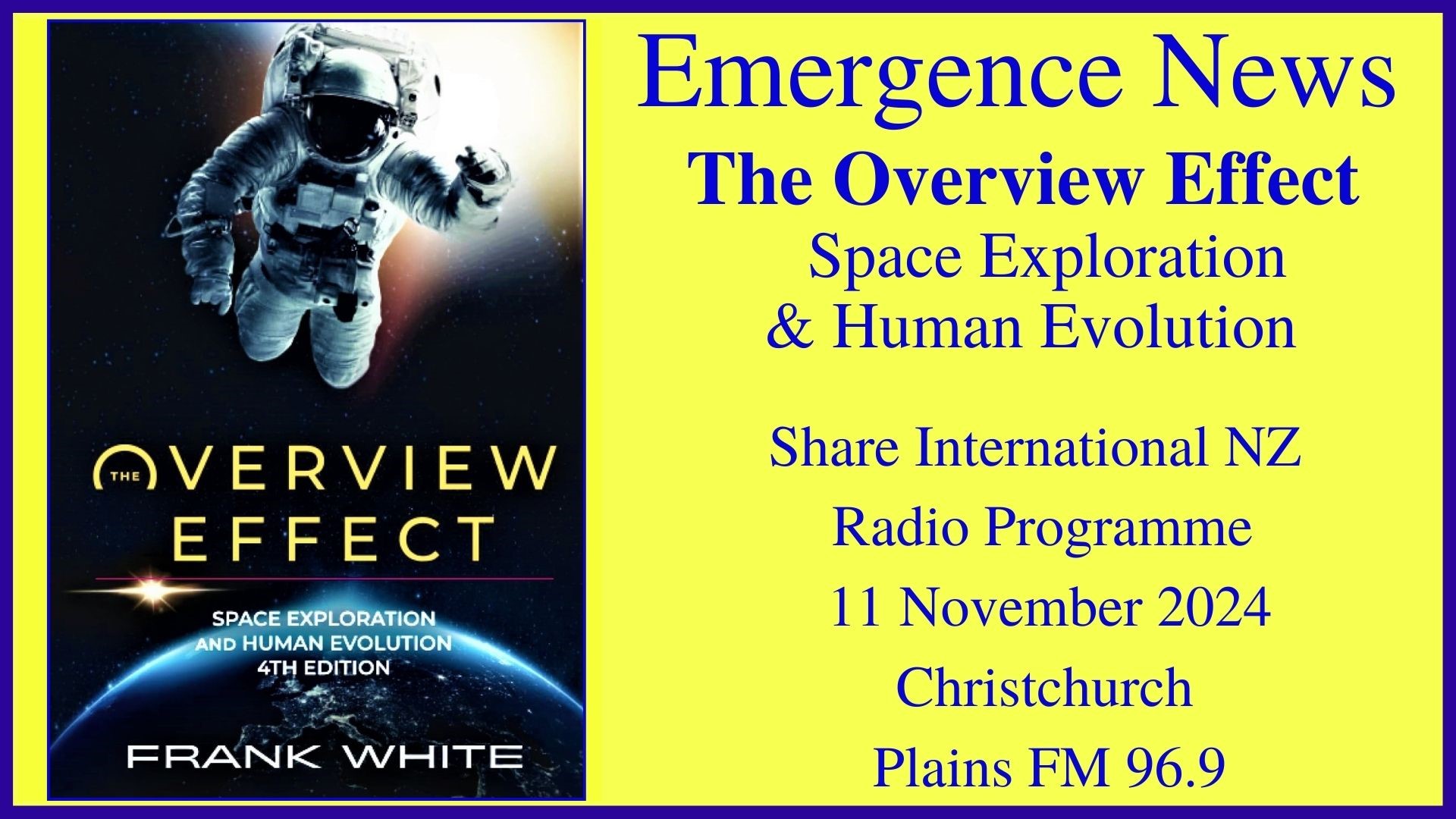 The Overview Effect | Share International NZ
